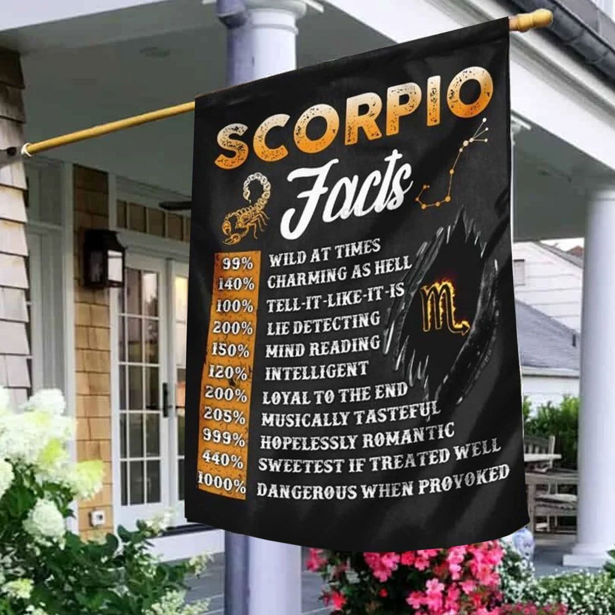 Scorpio Flag, Scorpio Facts, Scorpio House Flag, Scorpio Garden Flag ...